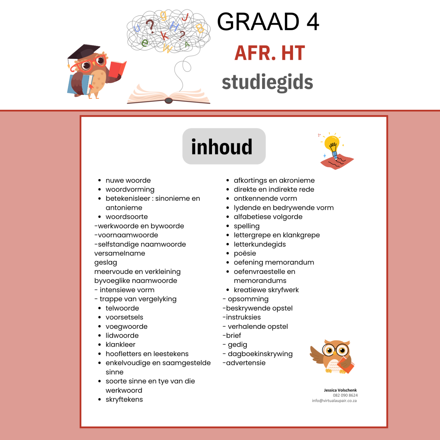 Graad 4 opsommings en toetse PDF formaat CAPS