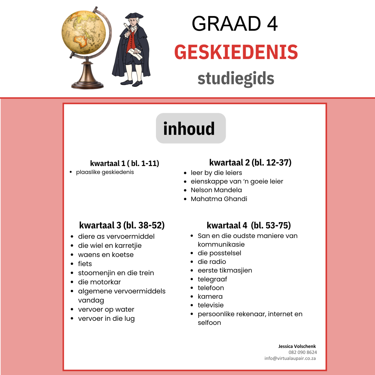 Graad 4 opsommings en toetse PDF formaat CAPS