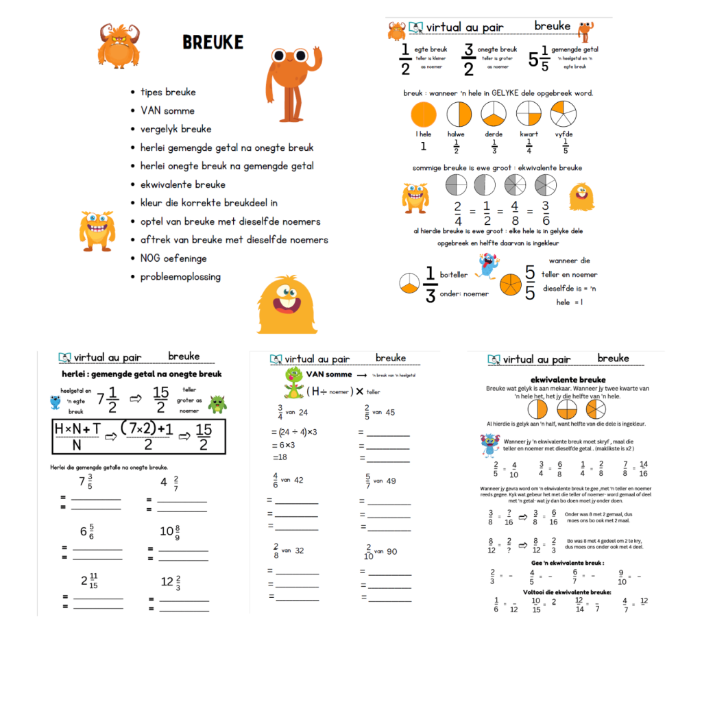 Graad 4 Wiskunde PDF toetse en antwoorde