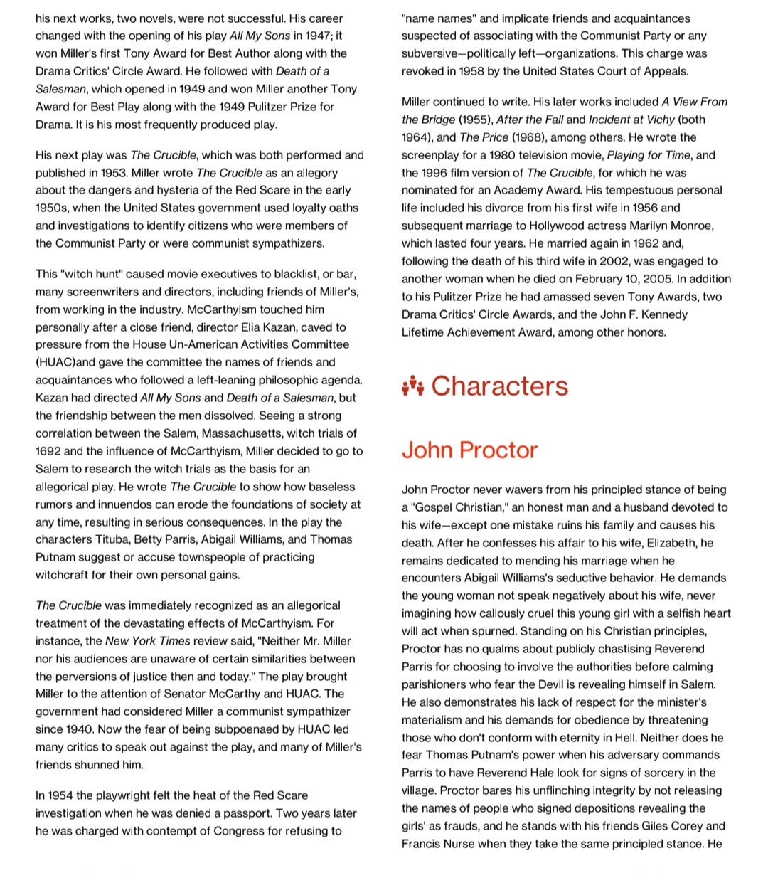 The Crucible Study Guide - Virtual Au Pair Shop