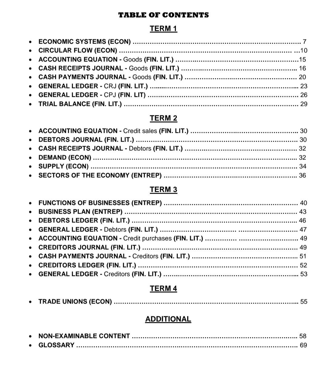 Grade 9 Economic and Management Sciences Summary with examples ...